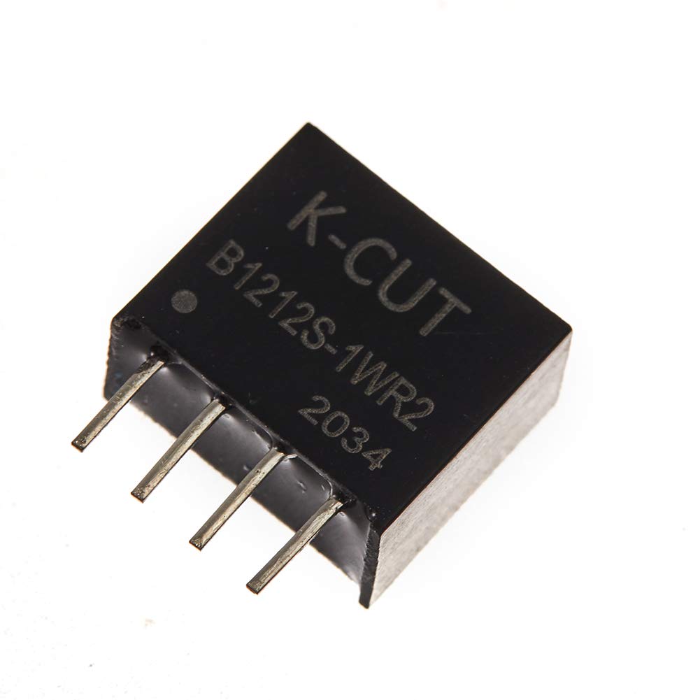 Bridgold 2pcs B1212S-1WR2 B1212S DC/DC Converter Input 12V Output 12V Isolation Power Supply Module Step Down High Efficiency Module Receivers,1W