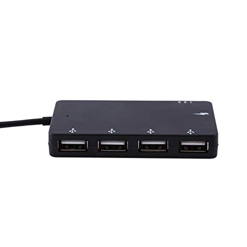 Salaty Extension Adapter USB Charging Cable Micro USB Hub OTG Adapter, Card Reader Keyboard 4 Port OTG Cable Adapter, Support Hot-Swappable for Smartphone Tablet