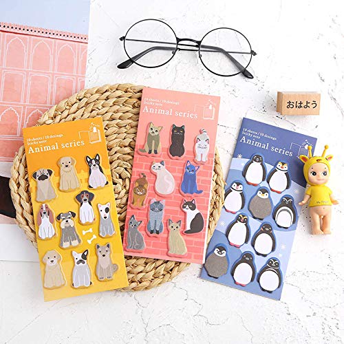 DuoYo Cute Zoo Theme Dog Sticky Note Leave Message Note 10 Sheets Pad Student Stationery School Supplies