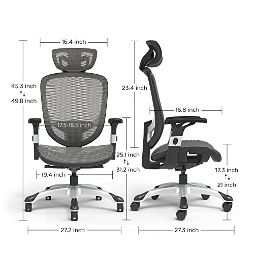 MyOfficeInnovations 24328579 Mesh Computer and Desk Task Chair, Charcoal