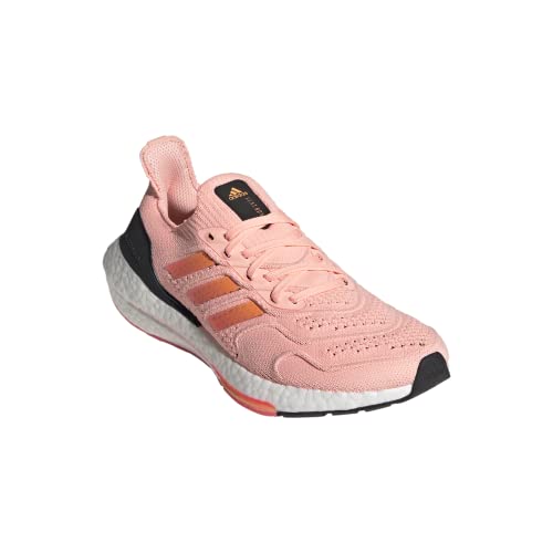 adidas Women's Ultraboost 22 Running Shoe, Light Flash Orange/Flash Orange/Turbo, 7