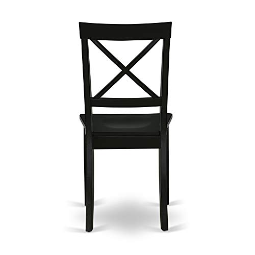 East West Furniture DLBO5-BLK-W Dining Set, 5