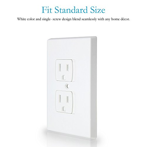 Baby Safety Self-Closing Electrical Outlet Covers | Alternative To Wall Socket Plugs Plate for Child Proofing | Automatic Sliding Guards Kit | House & Kitchen Protection Kit | BPA Free - 12Pack, White