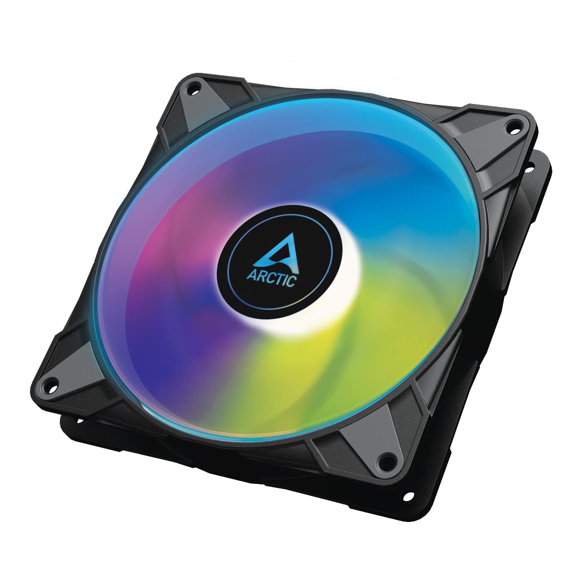 ARCTIC P14 PWM PST A-RGB - PC Fan, 140mm PWM Case Fan, Optimised for Static Pressure, Semi-Passive: 200β1900 RPM (0 RPM <5%), 5V 3 Pin A-RGB LED, Single Fan - Black