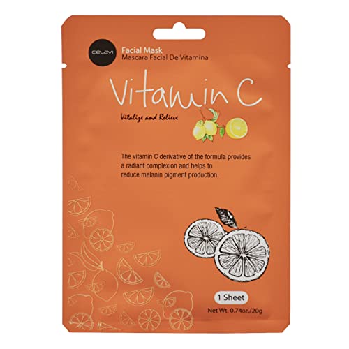 Celavi Essence Facial Face Mask Paper Sheet Korea Skin Care Moisturizing 12 Pack (Mix - 2 of Each)