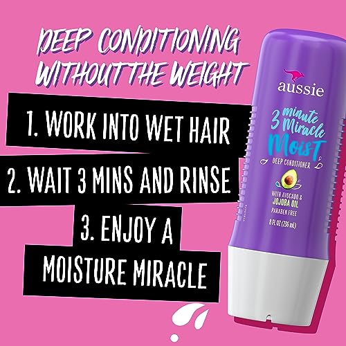 Aussie Total Miracle Shampoo, Conditioner and 3 Minute Miracle Deep Conditioner Hair Treatment Bundle, Infused with Apricot and Australian Macadamia Oil, Paraben Free