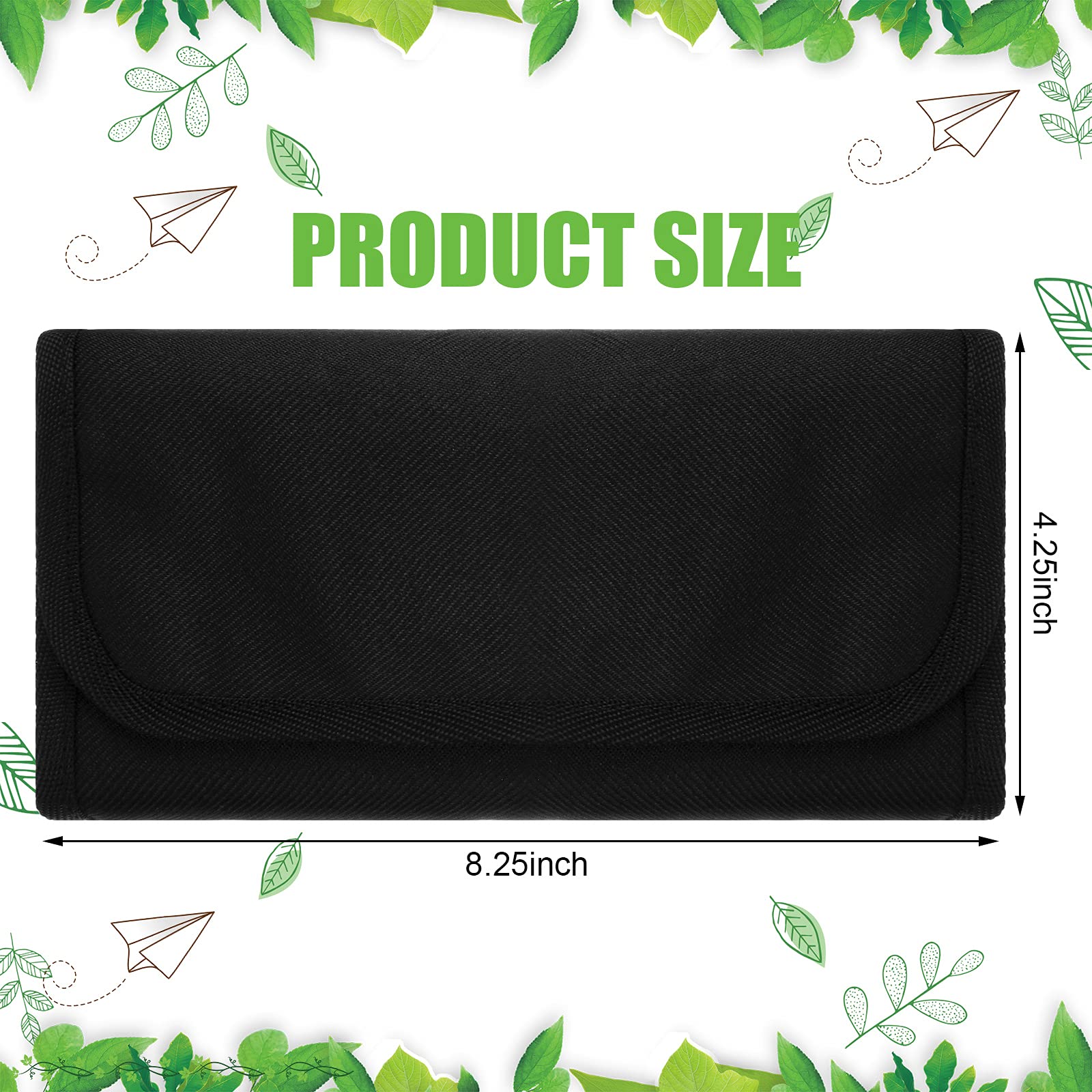 2 Pieces Money Organizer Cash Wallets Money Holder with 5 Zipper Slots for Office Budget Wallet Home Students Family, Black