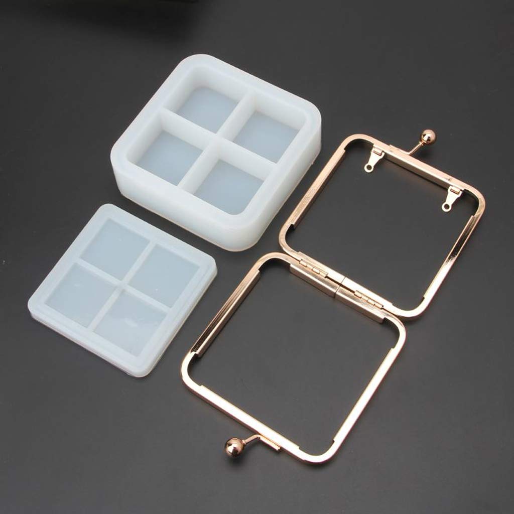 HELYZQ DIY Clear Dynamic Liquid Square Quicksand Bag Silicone Mold Resin Casting Craft