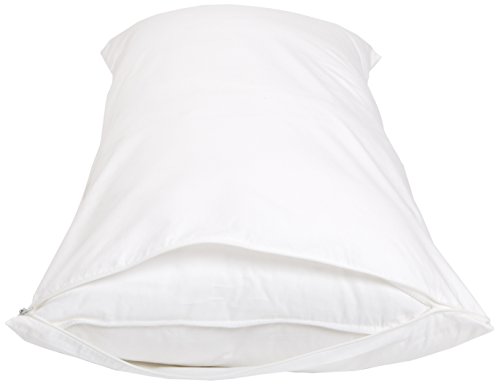 Amazon Basics 100% Cotton Hypoallergenic Pillow Protector Case Body, White, 55" L x 21" W