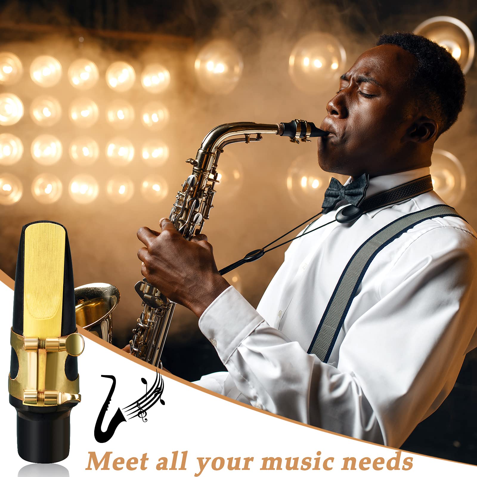 20 Pieces Alto Saxophone Sax Reeds Size 2.5, Strength 2 1/2 Alto Saxophone Reeds Bamboo Saxophone Reeds with Individual Case for Clarinet Soprano or Alto Sax