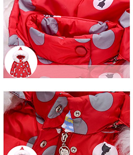 Baby Girls Snowsuit Toddler Puffer Hooded Jacket + Bib Pants 2 Pieces Set Grey 100 Large