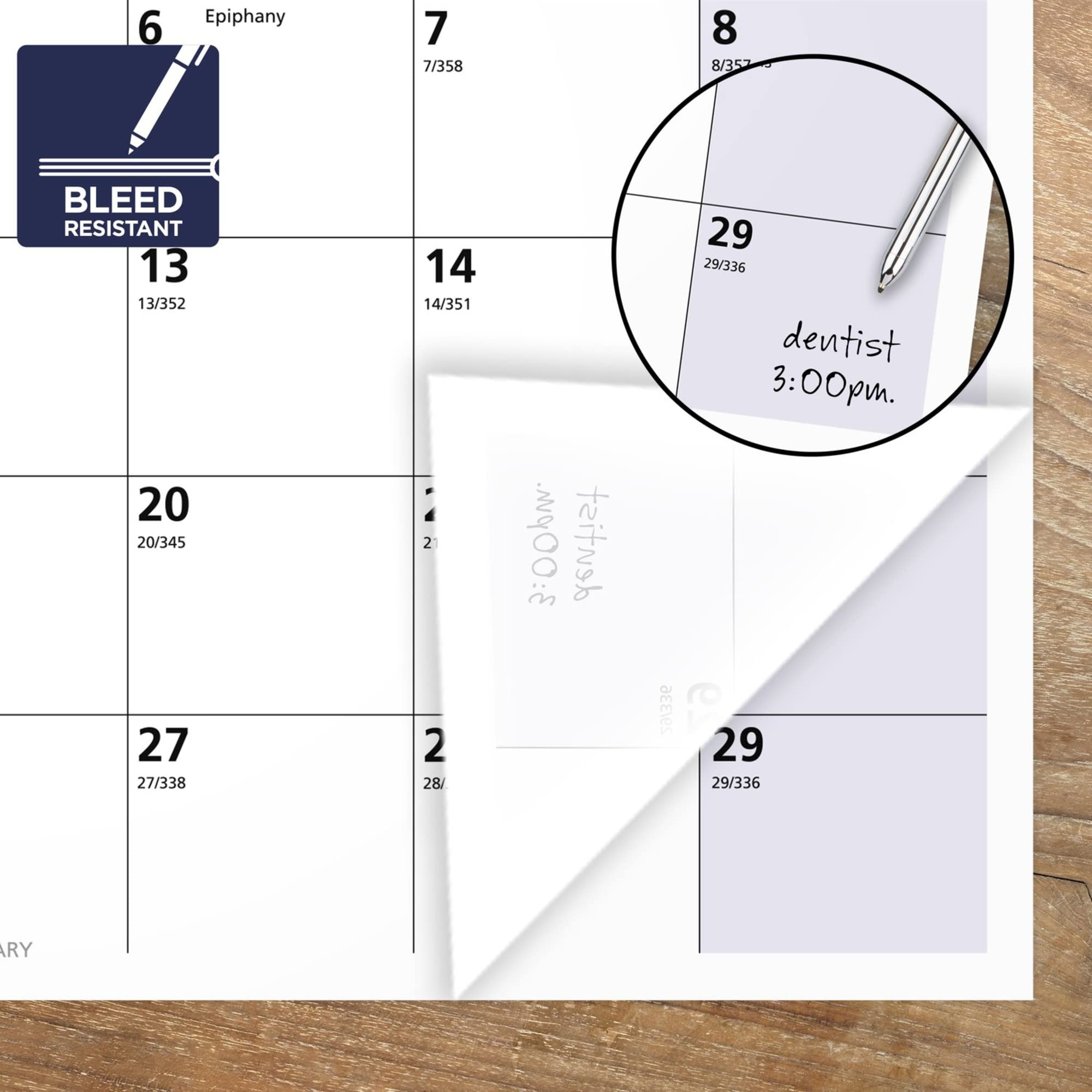 2022 Erasable Calendar, Dry Erase Wall Planner by AT-A-GLANCE, 16" x 12", Medium, Reversible, Monthly/Yearly, QuickNotes (PM550B28)