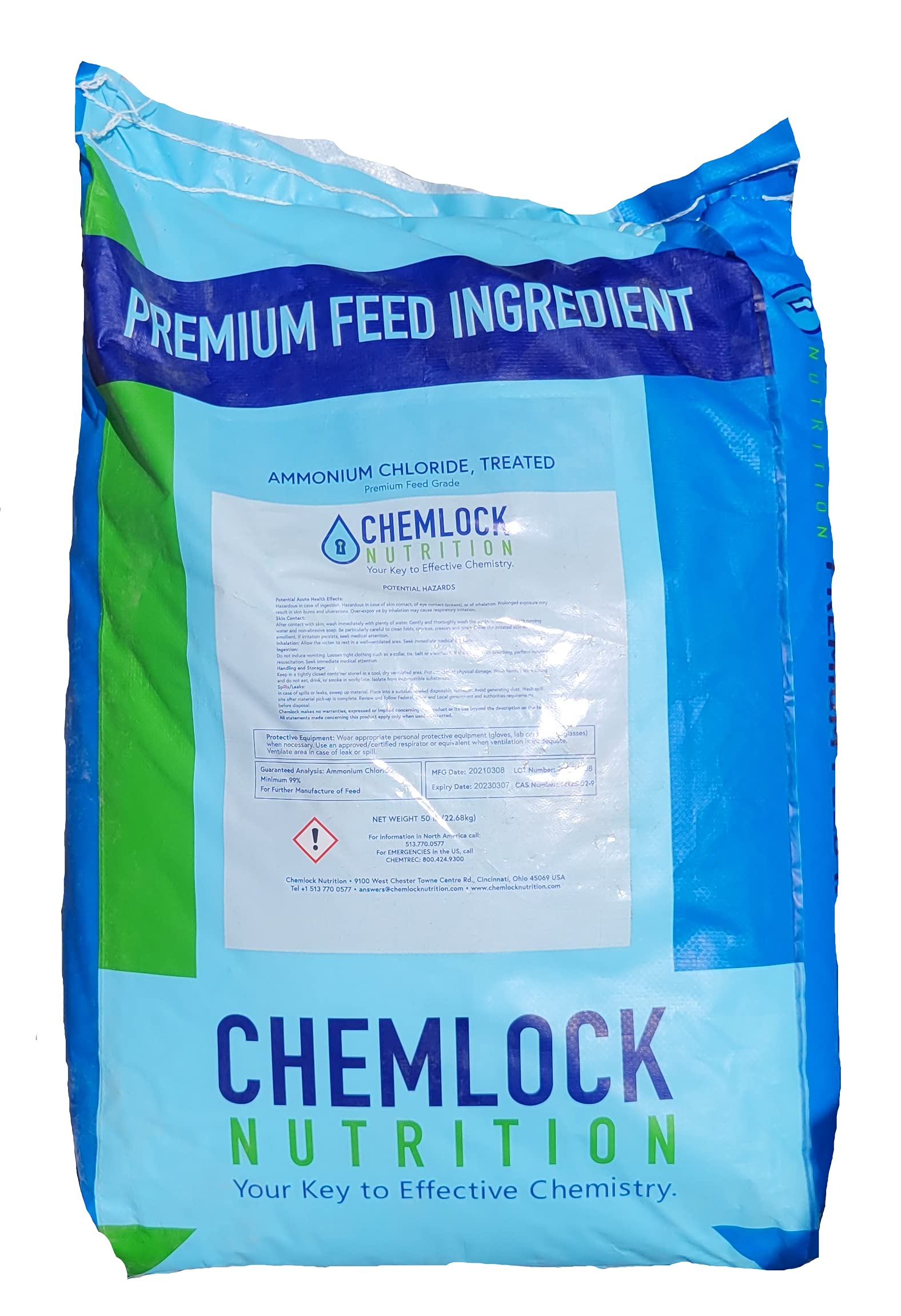 99-Percent Ammonium Chloride | 50 lbs | Multiple Uses | Highly Effective for Veterinary, Pyrotechnics, Wood Burning, and Laboratories (50 lb)