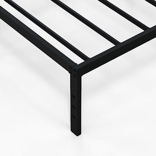 DiaOutro 16 Inch Full Size Bed Frame Heavy Duty Metal Platform No Box Spring Needed, Maximum Storage, Easy to Assembly, Noise Free, Black