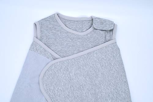 AOUHA Baby Sleepsack Swaddle 3-Way Adjustable Wearable Blanket Boy and Girl,100% Cotton,6-12 Months(Gray)