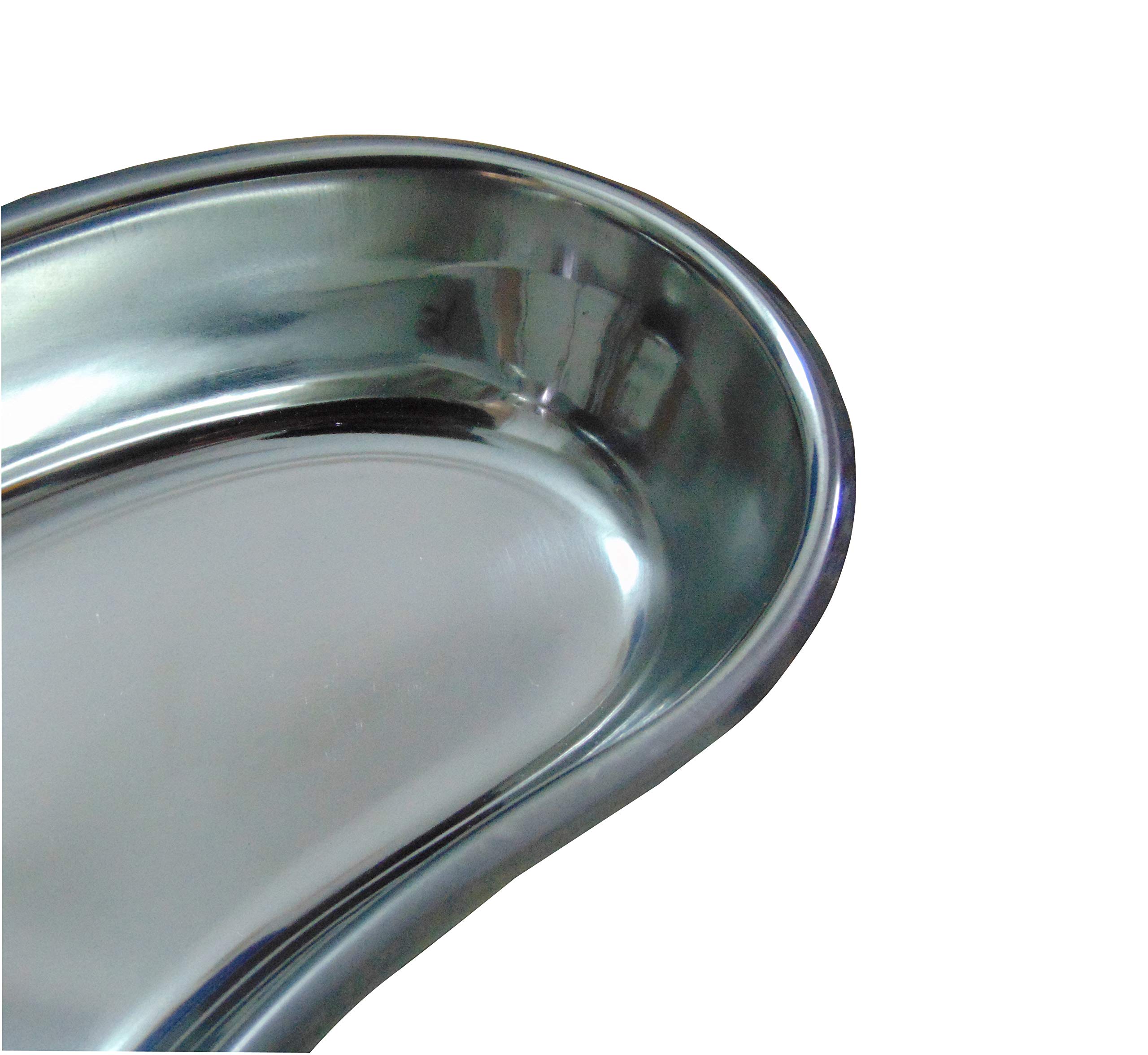 Bosky Stainless Steel Large Kidney Tray 12" inch Emesis Basin 40 oz Reusable Metal Kidney Bowl Dish for Solid dressings