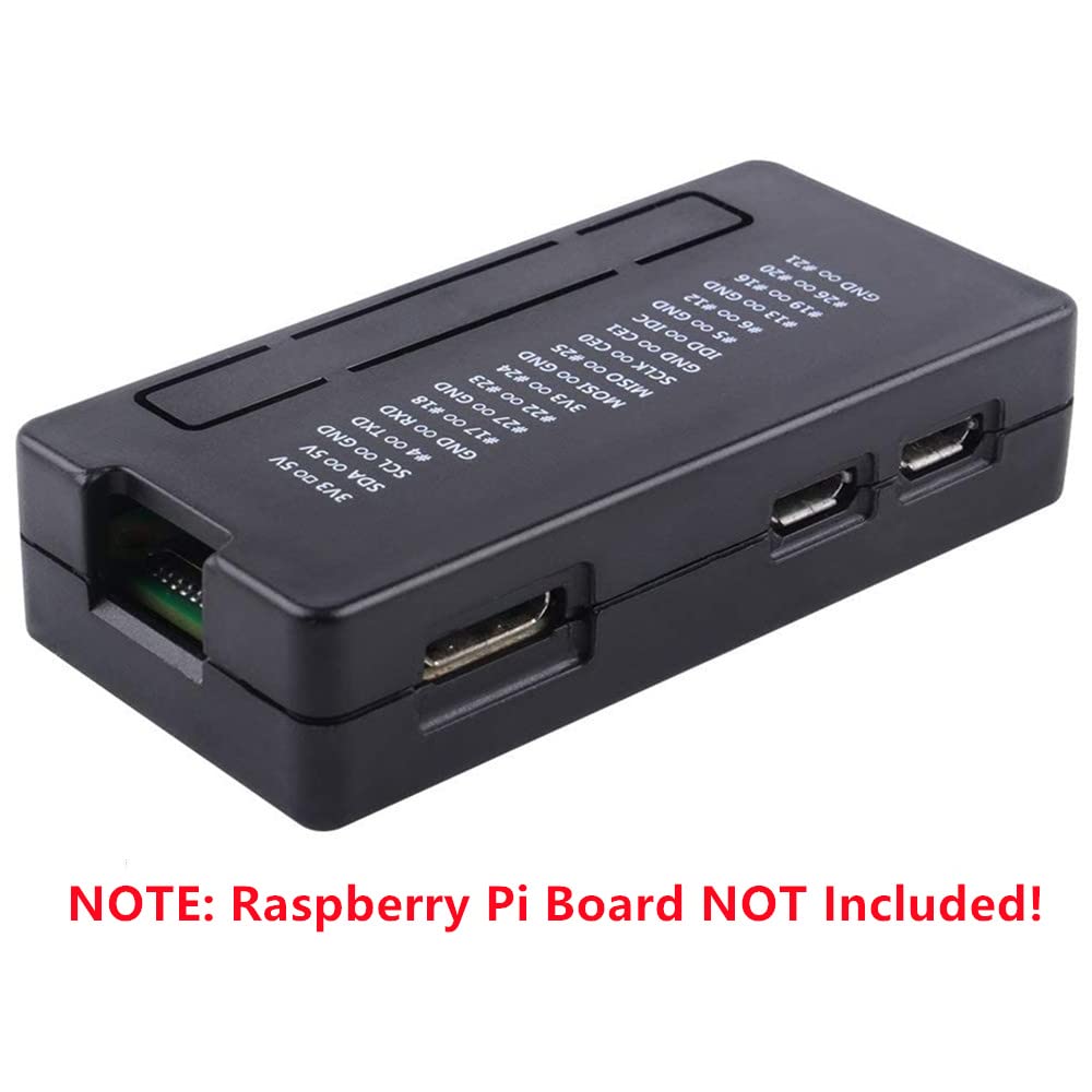 GeeekPi Pi Zero 2 W Case/Zero W Case, 7 in 1 Basic Starter Kit with 20Pin GPIO Header, OTG Cable, Switch Cable, HDMI Adapter and Screwdriver for Raspberry Pi Zero 2 W/Zero W (Black)