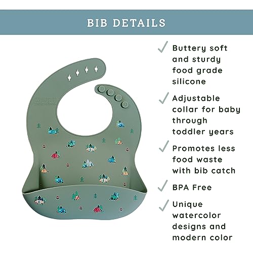 Austin Baby Co Mess Proof Silicone Bibs for Babies β Perfect Travel Toddler Bibs for Baby