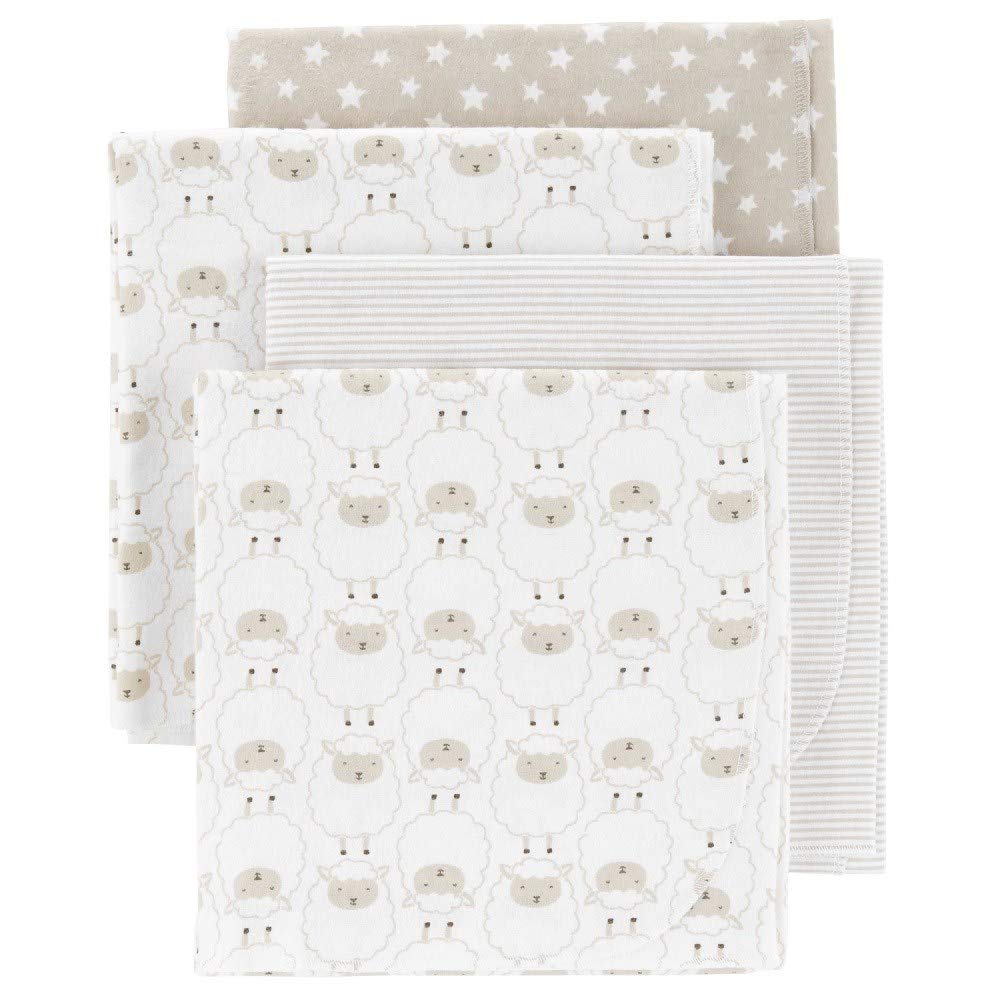 Carter's 4-Pack Soft Breathable Cotton Receiving Blankets