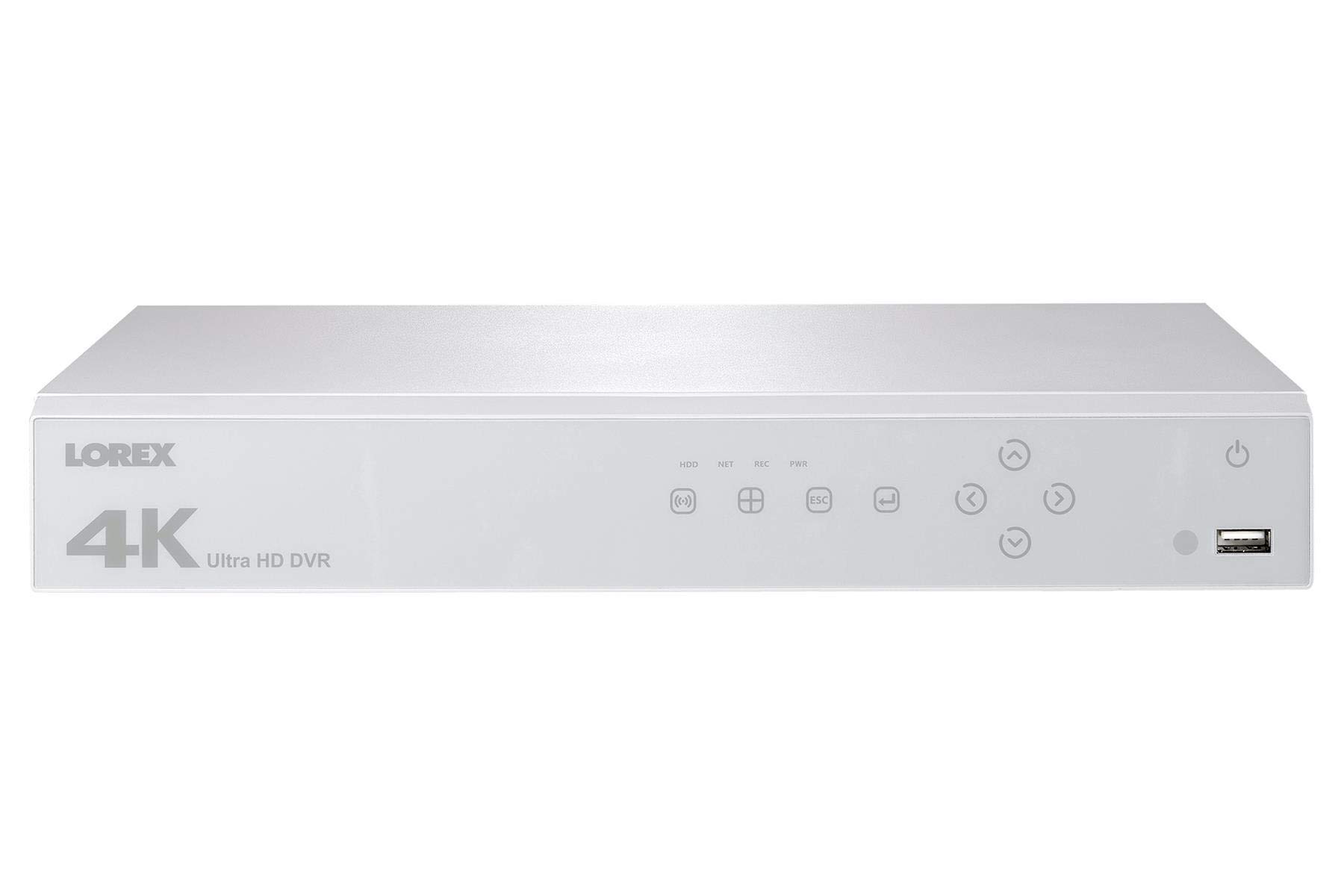 Lorex LHV51082TW 4K Ultra High Definition 8 Channel, 2TB Hard Drive Digital Video Surveillance Recorder (DVR), White,(M.Refurbished)