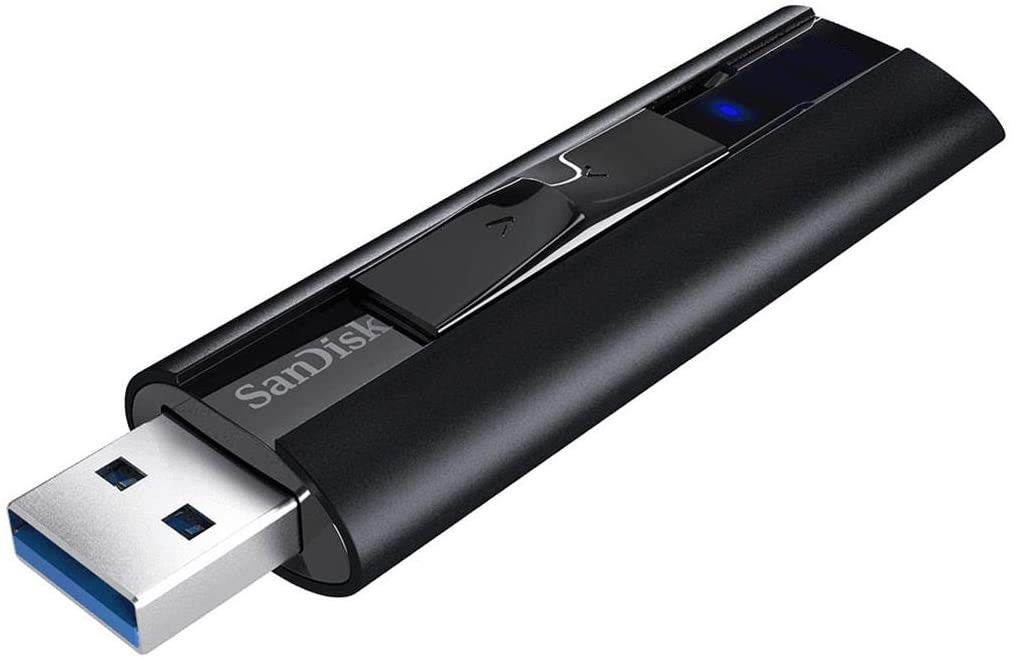 SanDisk 128GB Extreme PRO USB 3.2 Solid State Flash Drive for High Speed Transfer 420MB/s Read Speed - Works with Computers, Laptops (SDCZ880-128G-G46) Bundle with (1) Everything But Stromboli Lanyard
