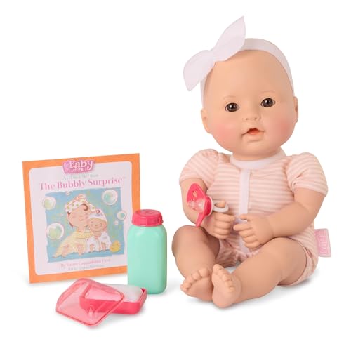 Baby Sweetheart by Battat Bath Time 12-inch Soft-Body Newborn Baby Doll with Easy-to-Read Story Book and Baby Doll Accessories