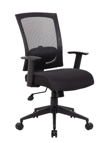 Boss Office Products Mesh Back Task Chair in Black