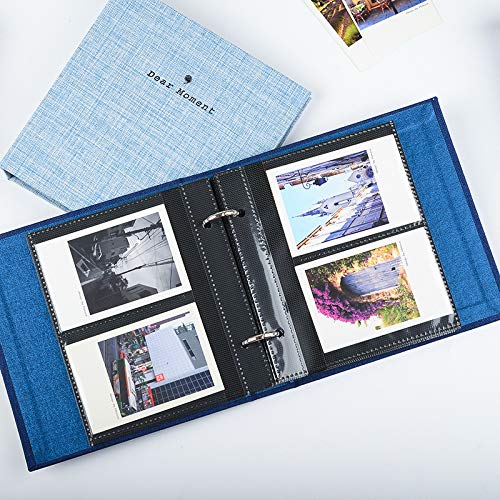 Ablus 100 Pockets Mini Photo Album - Fits for Fujifilm Instax Mini 9 Mini 8 Mini 90 Mini 25, Polaroid Snap PIC-300, Kodak Mini 3-Inch Film(Blue)