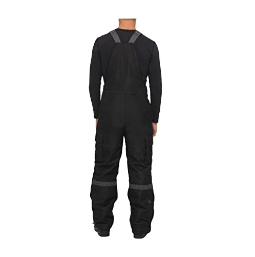 Arctix Men's Tundra Ballistic Bib Overalls With Added Visibility, Black, 4X-Large/32" Inseam