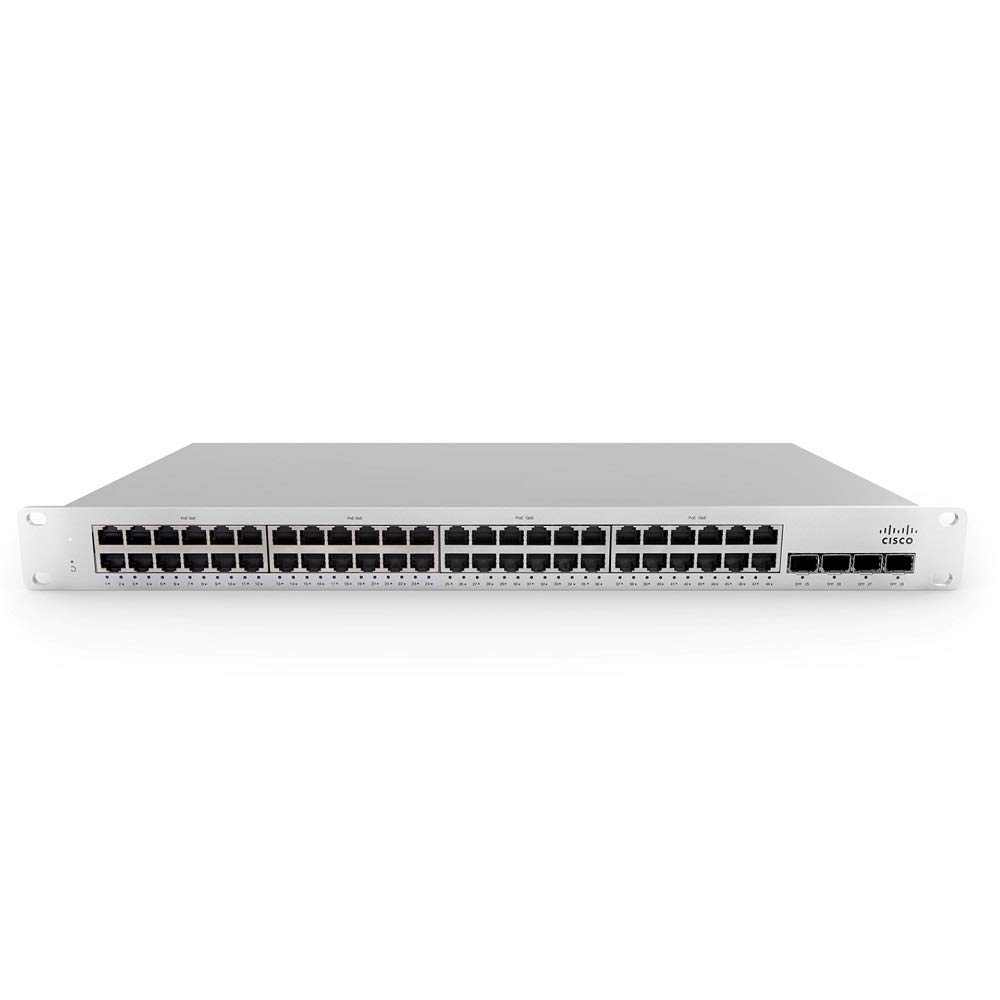 Cisco Meraki MS350-48FP Cloud Managed Switch (48 Port Gigabit Ethernet, Layer 3, 740W PoE, Enterprise Licensing Required and Sold Separately)