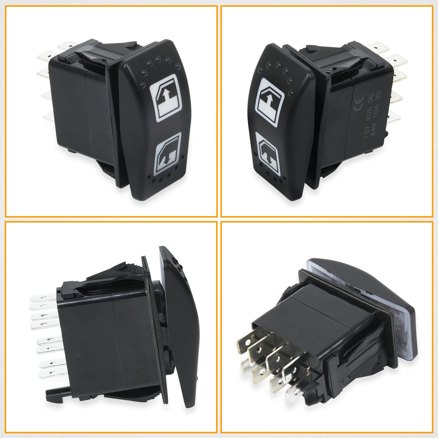 2 Pack Left Hand Power Window Switch Compatible with 2016-2019 Can-Am Defender HD8/HD10, 2018-2019 Can-Am Defender Max HD8/HD10 Power Window Lift Switch Replaces 710004979, 705800048