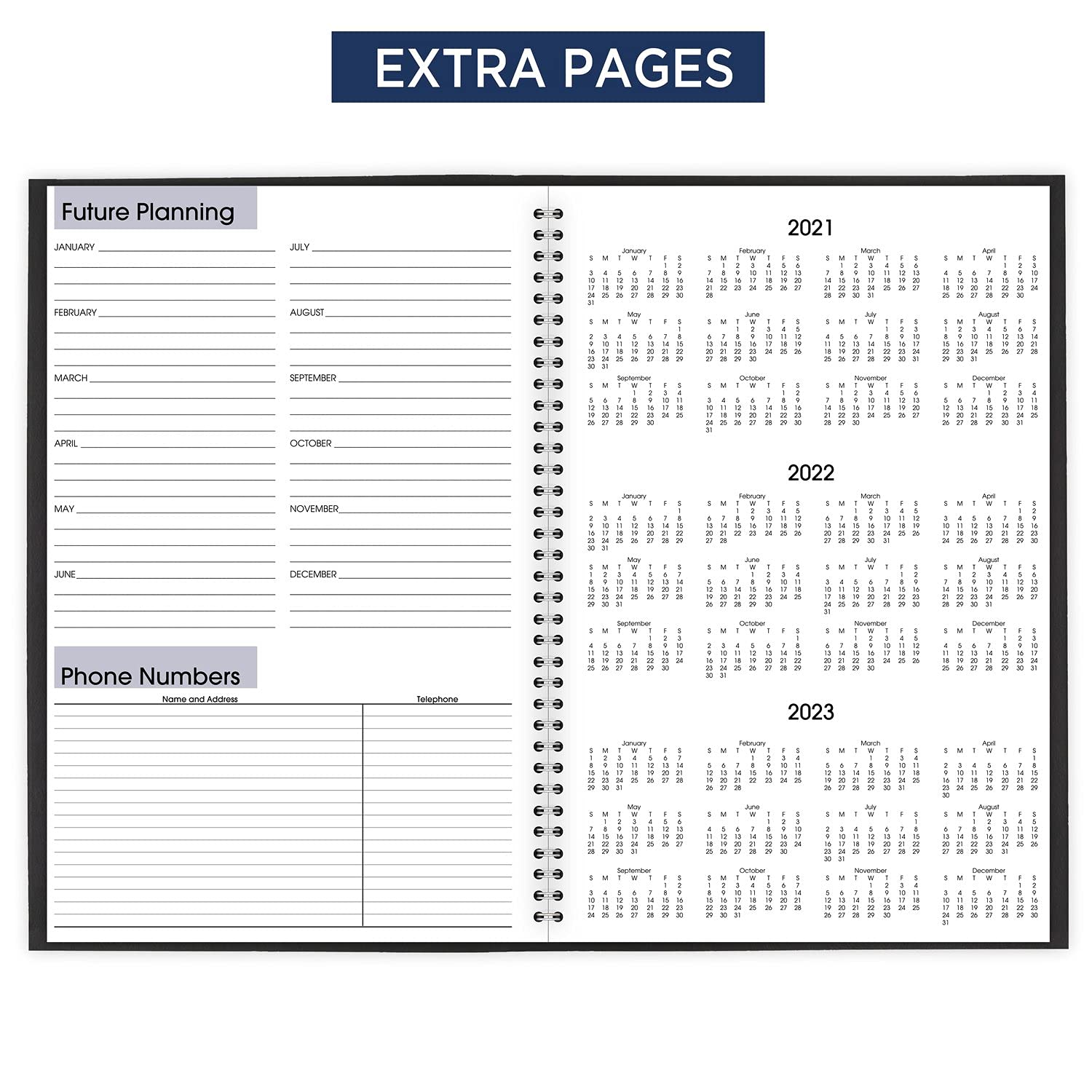 2022 Monthly Planner by AT-A-GLANCE, 8" x 12", Large, DayMinder, Black (SK200), 2022 New Edition