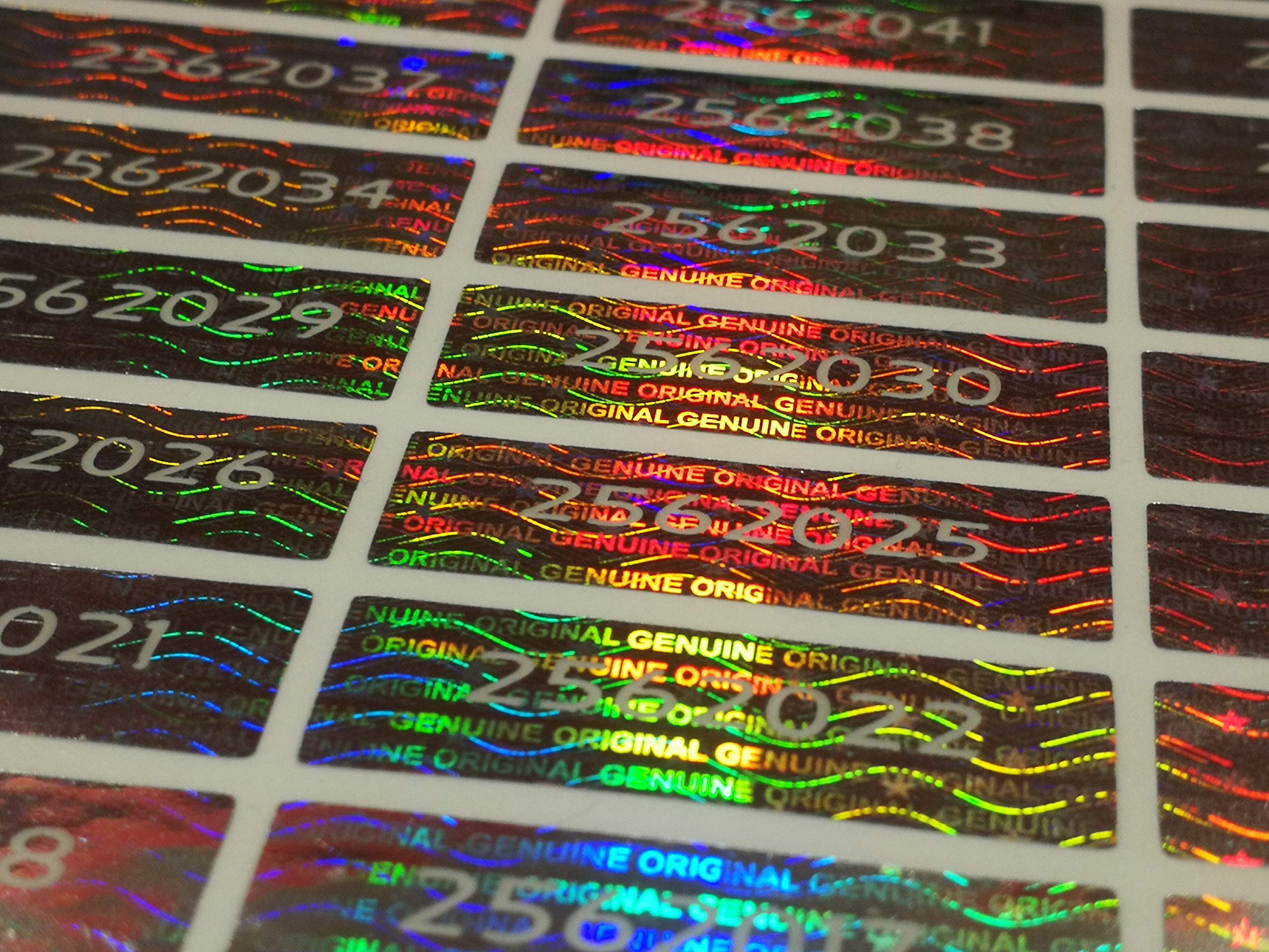 Holomarks 156 pcs Hologram Labels with Serial Numbers, Warranty Stickers Seals 1.18 x 0.39 in