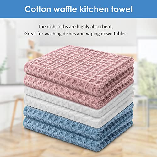 6 PC sdish Towels for Kitchen, Reusable Dish Cloths,12" x 12"Dish Towels for Washing Dishes ,Highly Absorbent Tea Towel,Premium Dish Rags_Suitable for Kitchen Bathroom and Cleaning Counters
