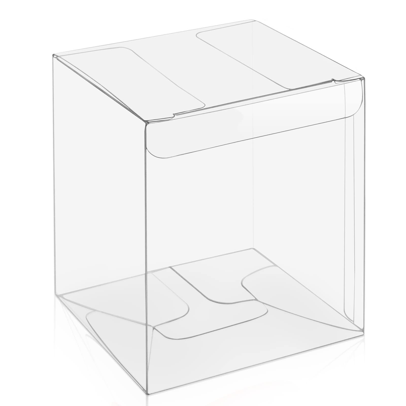 2.25x2.25x3 Inches Small Favor Boxes, Clear Boxes for Macaron, Small Transparent Wedding Baby Shower Birthday Party Favor Boxes, 3 Macaron Box - 25 Pack