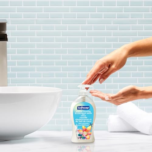 Softsoap Warm Vanilla & Coconut Milk Scent Liquid Hand Soap, Moisturizing Liquid Hand Soap, 11.25 Ounce, 6 Pack