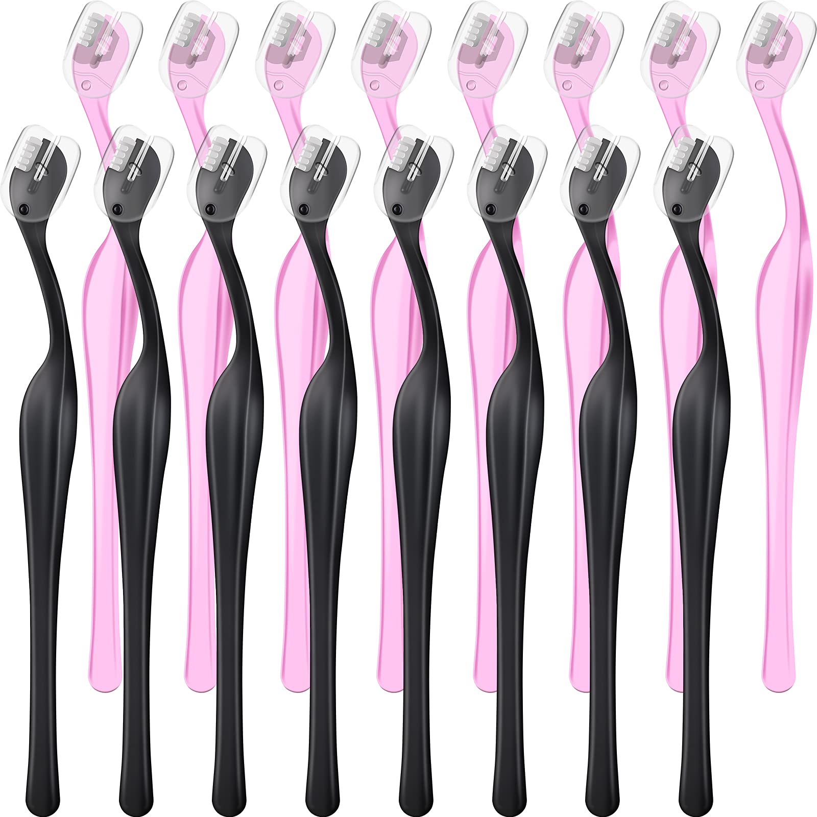 Honoson 16 Pieces Eyebrow Razors Eyebrow Shaper Small Blade Size Facial Trimmer Facial Razors for Women Face Shavers (Pink and Black)