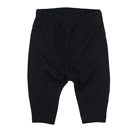 HonestBaby unisex baby Organic Cotton Cuff-less Harem Multi-pack Pants, 4-pack Gray Ombre, 6-9 Months US