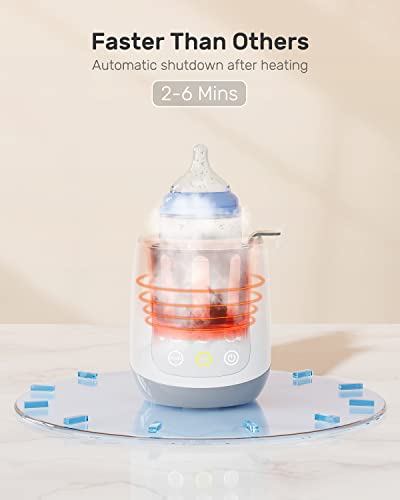 Bottle Warmer, Baby Bottle Warmer 10-in-1 Fast Baby Food Heater&Thaw BPA-Free Milk Warmer with IMD LED Display Accurate Temperature Control for Breastmilk or Formula for Bottles