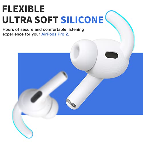 3 Pairs DamonLight Ear Hooks for AirPods Pro 2 Anti Slip Anti Scratches Sport Ear Tips Compatible with AirPods Pro 2nd Generation 2022 Released S & M & L