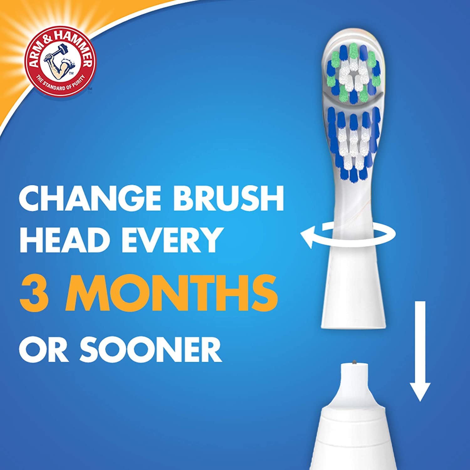 Arm & Hammer Spinbrush Pro Series White Electric Toothbrush Replacement Brush Heads Refills, Soft Bristles, 2 Count - 2 Pack (Includes 4 Brush Heads Total)