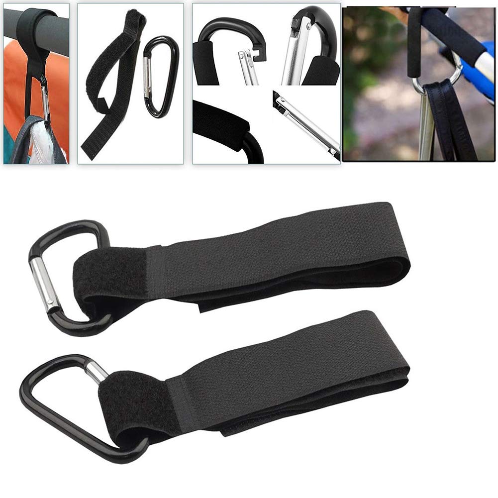 Baby Stroller Hooks, 4 Pack of Multi Purpose Hooks Adjustable Hanger Mommy Bag Hooks for Hanging Diaper Bags,Purse,Stroller Organizer