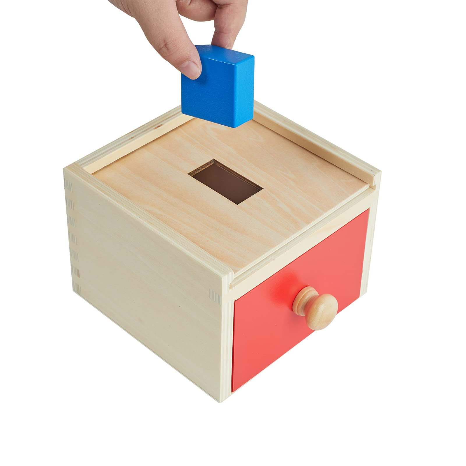 Adena Montessori Sorting Drop Box Toy with 6 Borad and Drawer Educational Toys for Kids Baby Toddlers