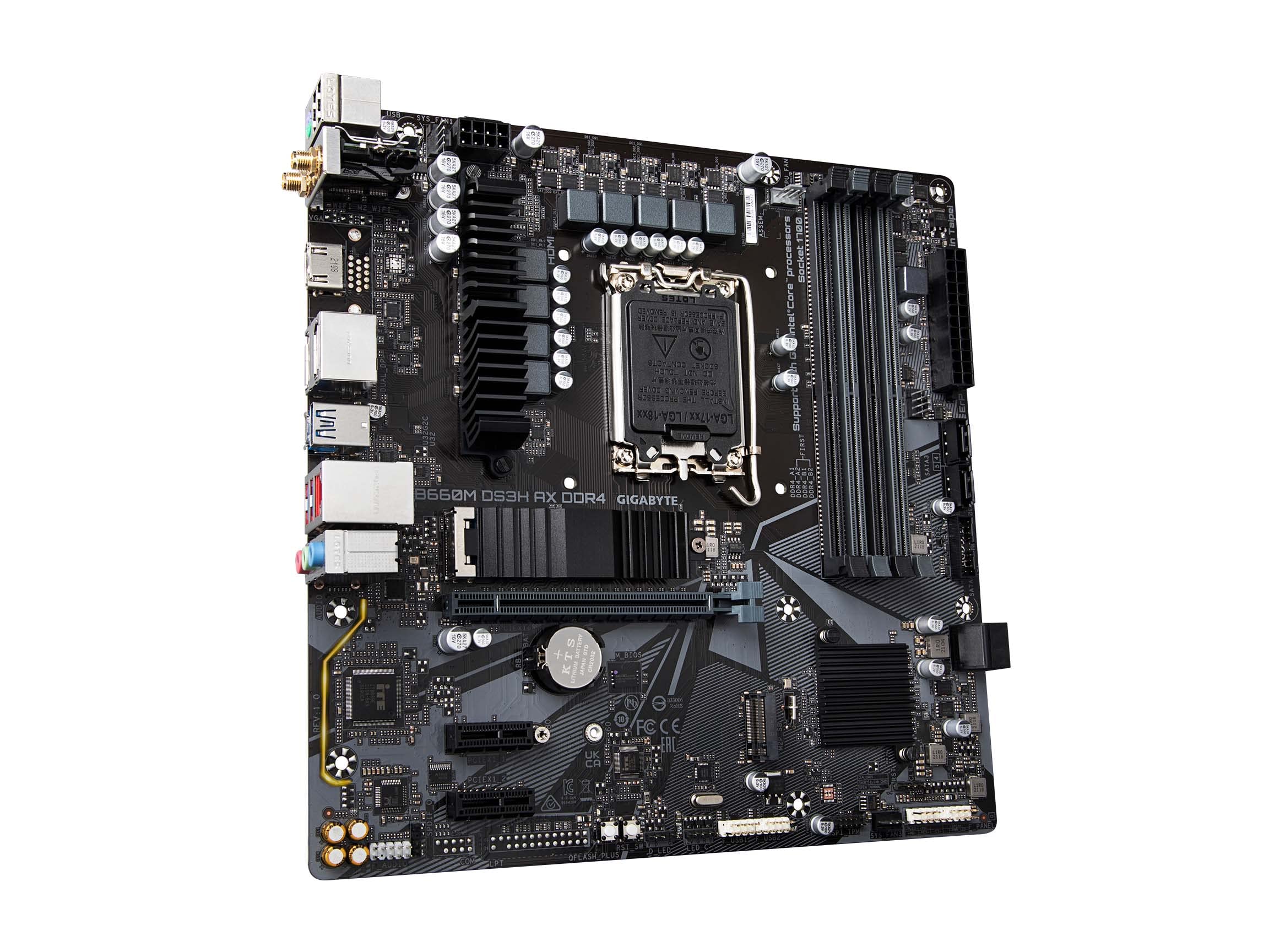 GIGABYTE B660M DS3H AX DDR4 (B660/ Intel/LGA 1700/ Micro-ATX/ DDR4/ Dual M.2/ PCIe 4.0/ USB 3.2 Gen2 Type-C/ 2.5GbE LAN/Motherboard)
