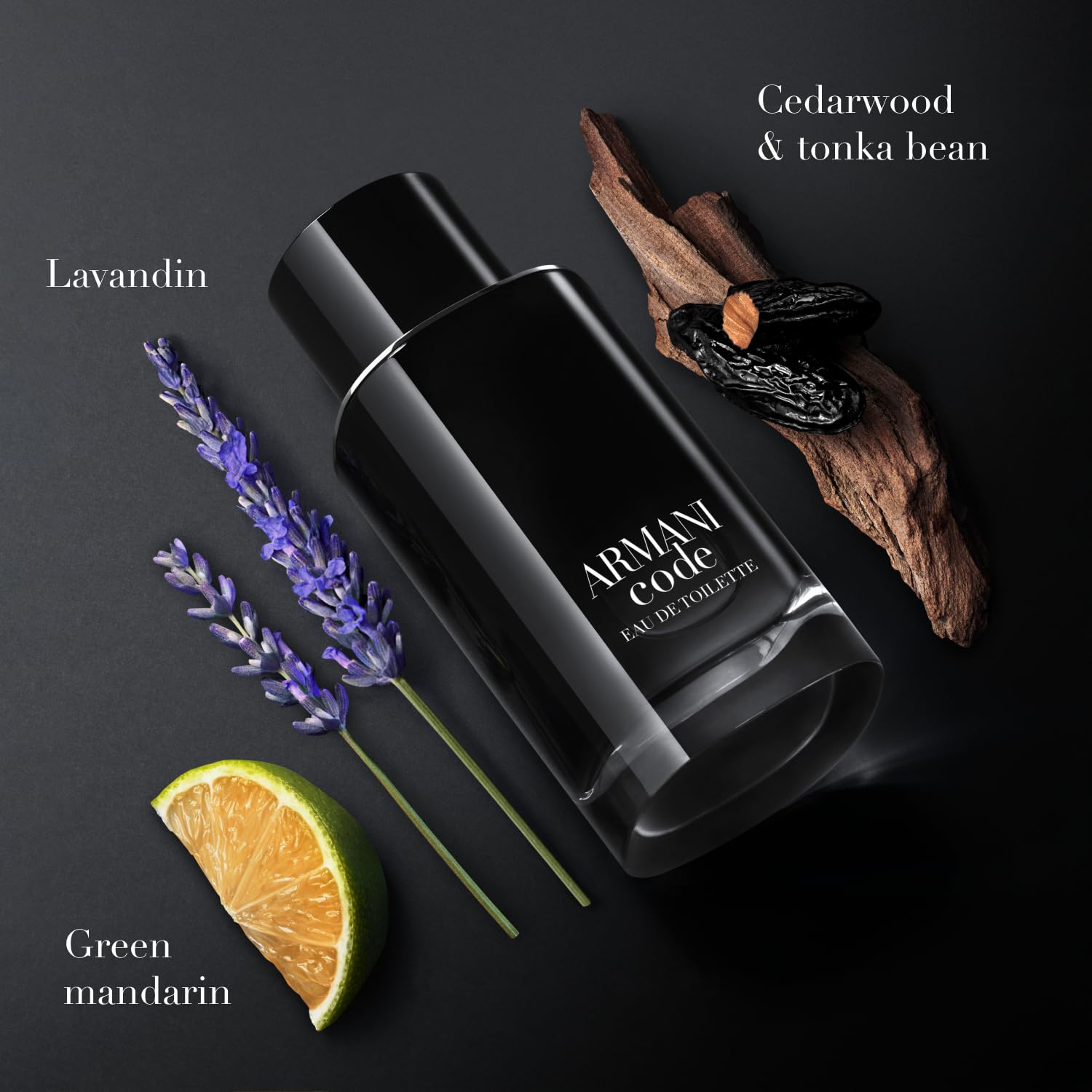 Armani Beauty - Code - Eau de Toilette - Cologne for Men - Ambery Woody Fragrance - Citrus, Lavandin, Tonka Bean Notes - 1 Fl Oz