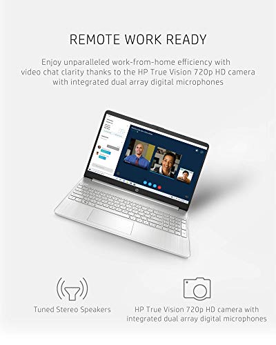 HP 15 Laptop, AMD Ryzen 3 3250U Processor, 8 GB RAM, 256 GB SSD Storage, 15.6-inch HD Micro-Edge Display, Win 10 Home, Long-Lasting Battery, HP Fast Charge, 720p Webcam (15-ef1021nr, 2020) (Renewed)