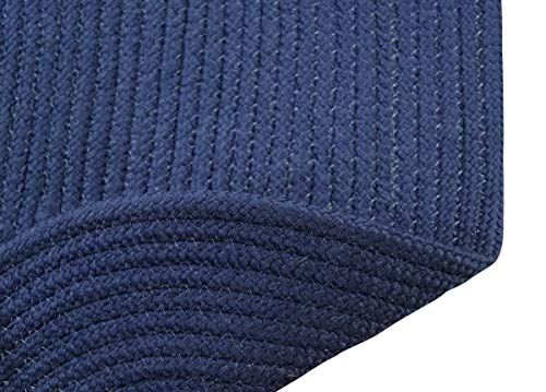 Better Trends County Braid Solid Collection is Durable and Stain Resistant Reversible Indoor Area Utility Rug 100% Polypropylene in Vibrant Colors, 72" Round, Dark Blue