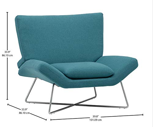 Amazon Brand β Rivet Farr Lotus Accent Chair, 39.8"W, Aqua