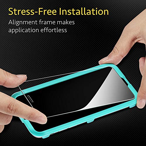 ESR Screen Protector Compatible for iPhone 11 Pro Max,iPhone Xs Max [2 Pack] [Easy Installation Frame] [Case Friendly], Premium Tempered Glass Screen Protector for iPhone 6.5 Inch (2019)