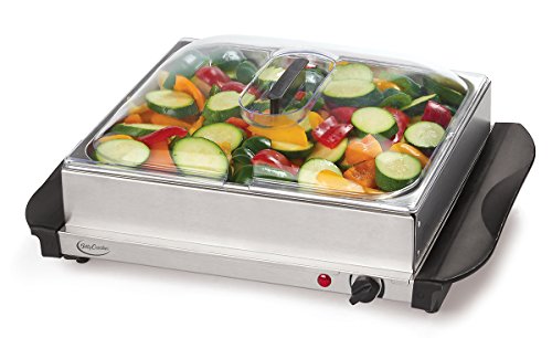 BETTY CROCKER RA39978 Stainless Steel Buffet Server with Warming Tray, Multicolor